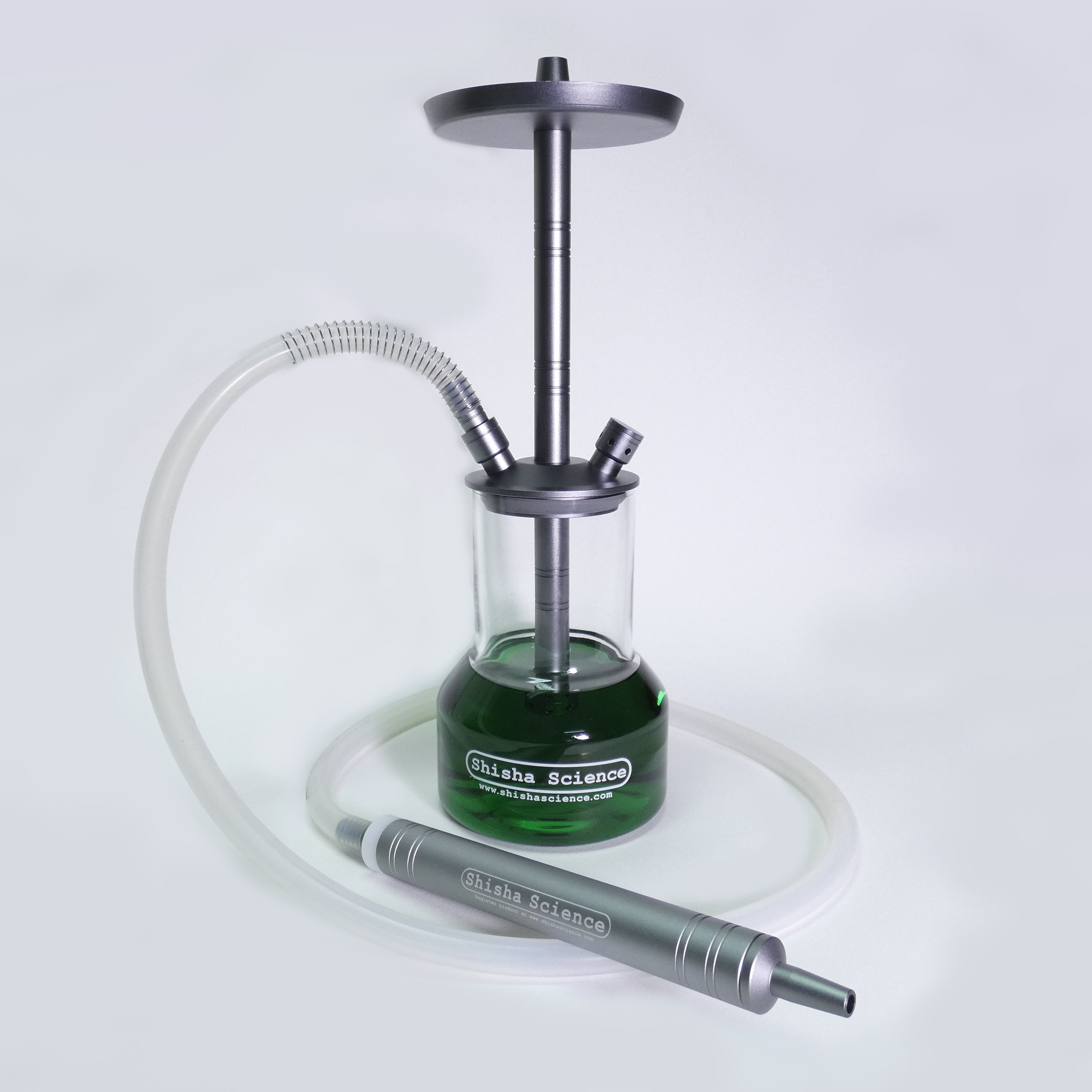Modern hookah set with innovative ice mouthpiece crafted by Shisha Science